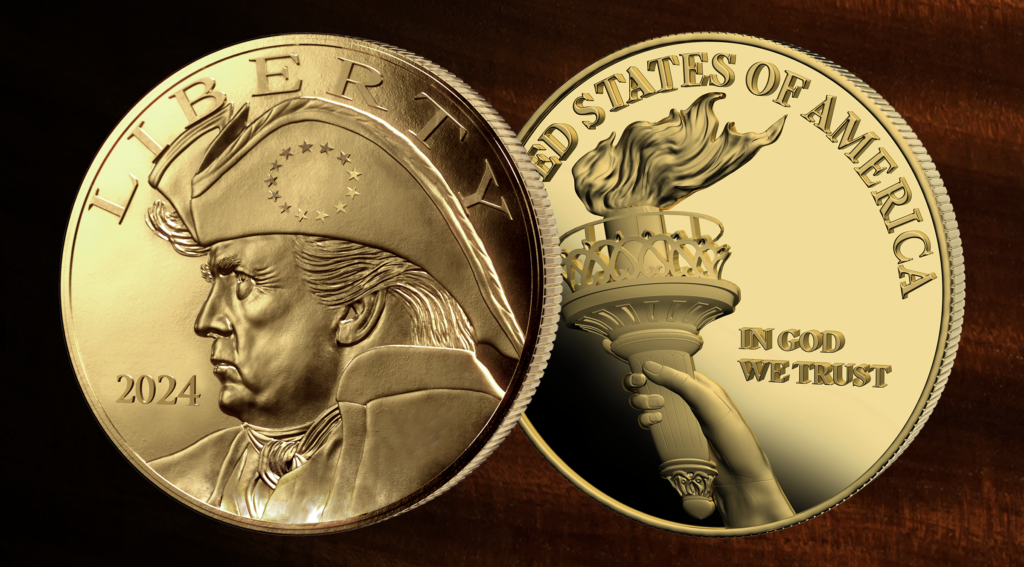 2024 Patriot Trump Gold Coin | Torch of Liberty on Reverse